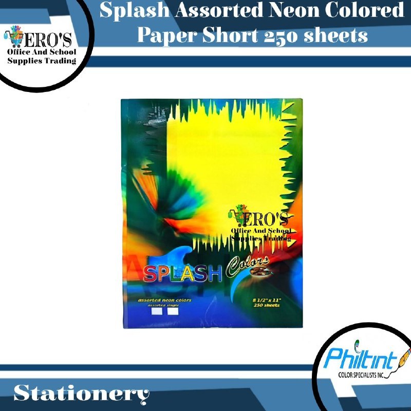 SPLASH COLORS Assorted Colored Paper (250 pcs/pack) | Shopee Philippines