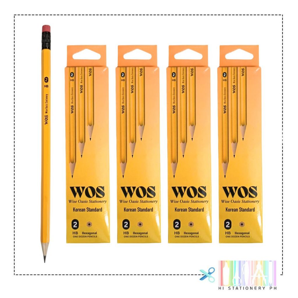 WOS Wise Oasis Stationery Pencil 2HB 1box 1Dozen | Shopee Philippines