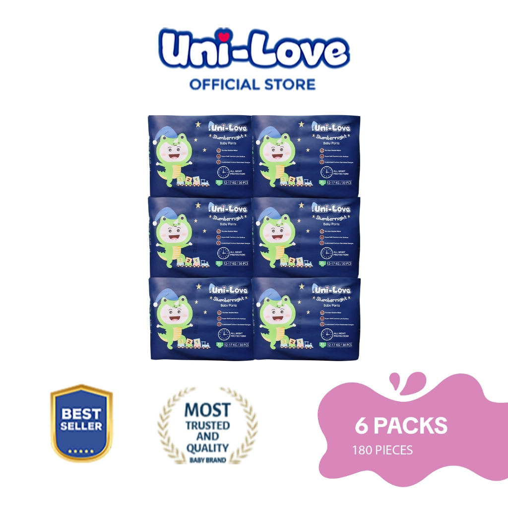Uni-Love Slumbernight Baby Pants (X-Large) 30's Pack of 6 | Shopee ...