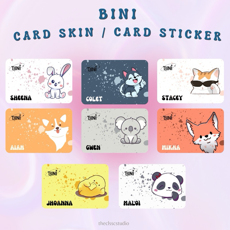 BINI Card Skin / Card Sticker - (glitter finish, standard card size) OH ...