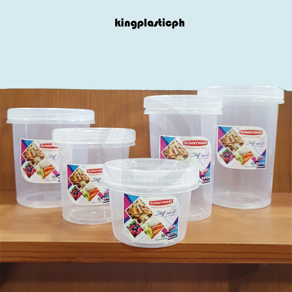 Sunnyware BPA Free Round Container 400/600/900/1250/1600ml Canister ...