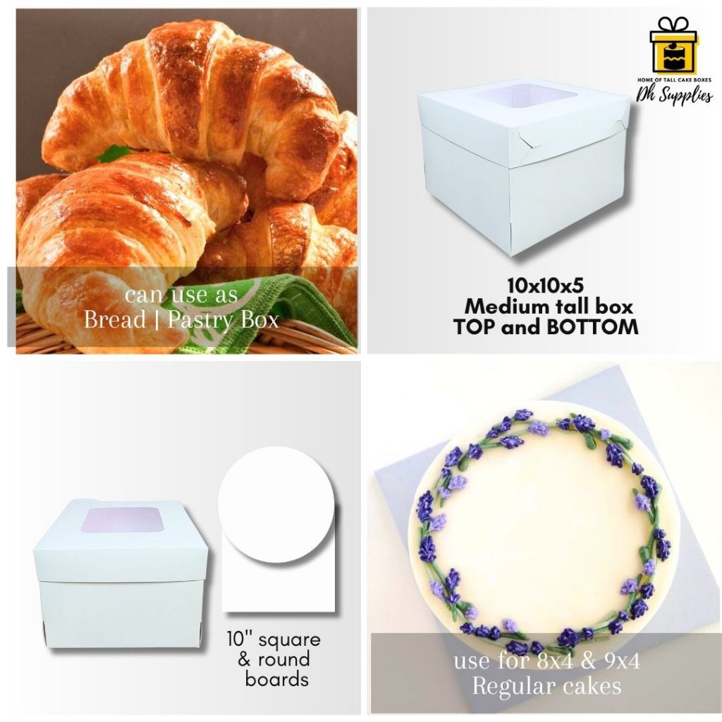 10x10x5 Cake box/REGULAR CAKE BOXES (5pcs/10pcs) | Shopee Philippines