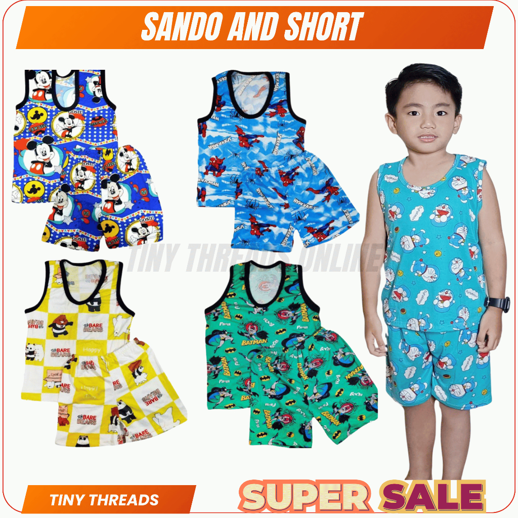 Kids Sando and Short Terno Set for Boys & Girls | Comfortable Terno ...