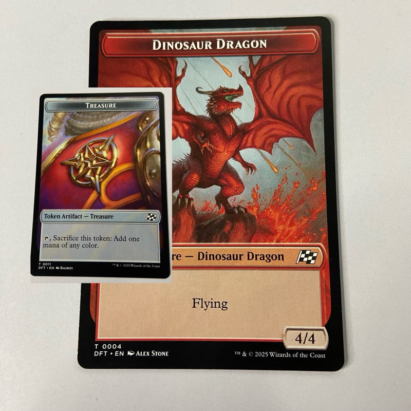 DFT AETHERDRIFT TOKEN | DINOSAUR DRAGON TREASURE PILOT THOPTER GOBLIN ...