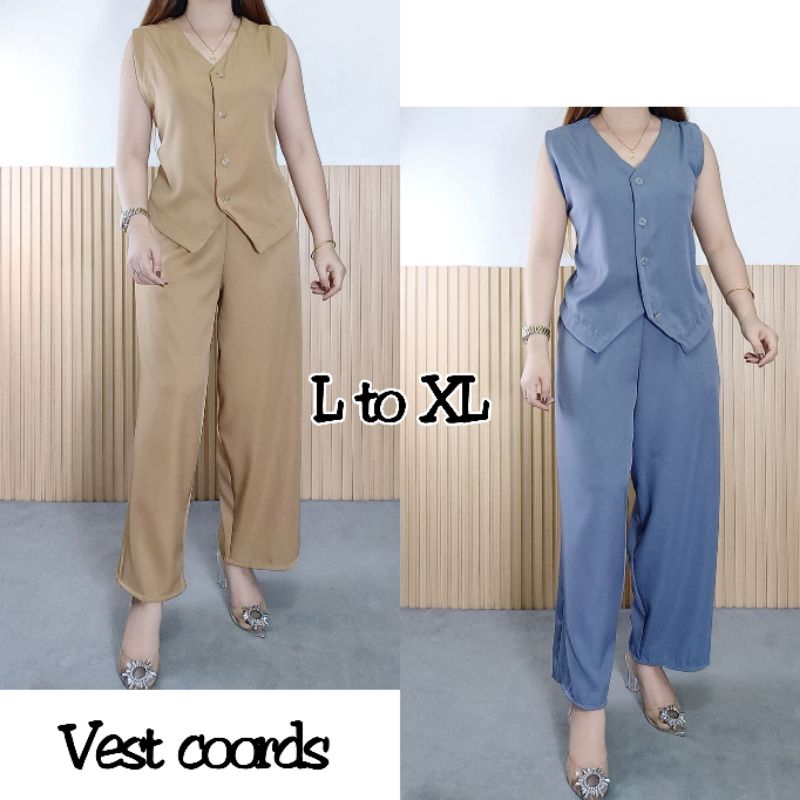 The Latest Brands Vest coords set of blouse and pants (L - XL) | Shopee ...