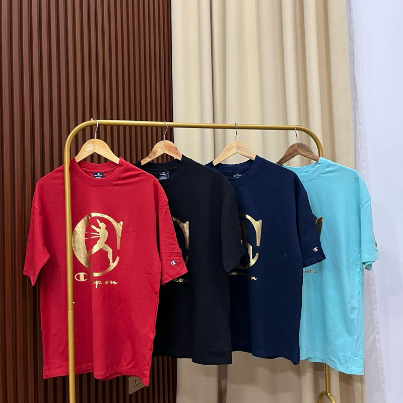 Zavia CHAMP ION BRANDED COTTON MALL PULL OUT T-SHIRTS | Shopee Philippines