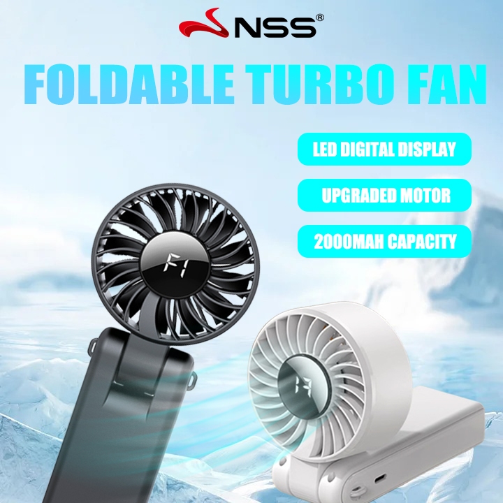NSS Handheld Fan 2000mAh Battery Foldable USB Mini Fan Portable ...