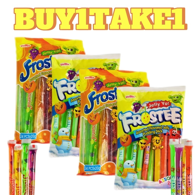 20g*48pcs Frostee Jelly/Pudding Stick MixAssorted Fun Flavors Fruity ...