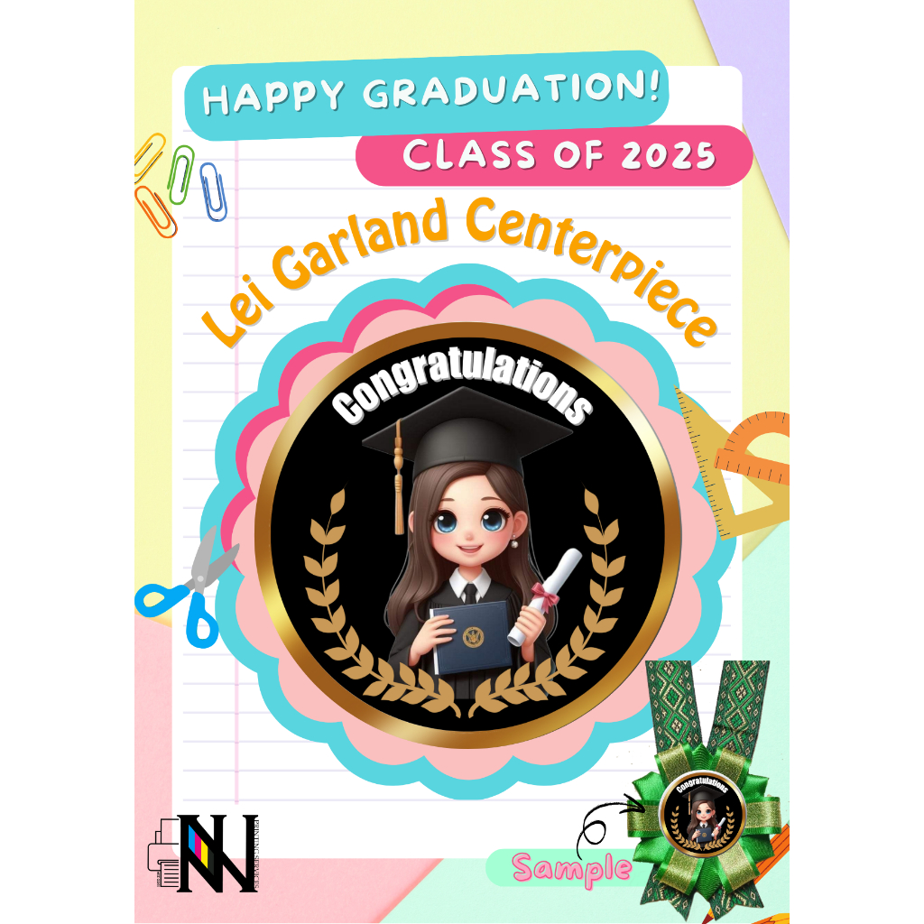 FAST SHIPPING! 12 PIECES CIRCLE CUT OUT 2026 GRADUATION GARLAND/RIBBON ...