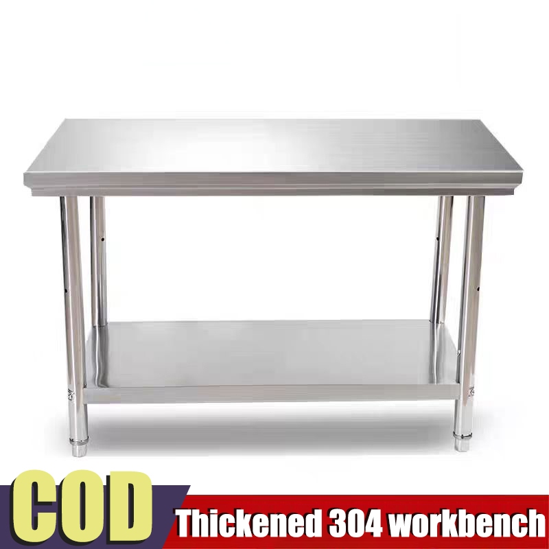 Stainless steel countertop thicekned kitchen hotel cutingtable ...