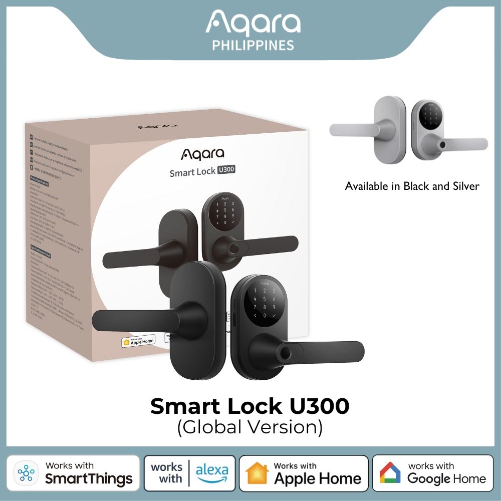Aqara Smart Lock U300 (Black & Silver) Thread version | supports Apple ...