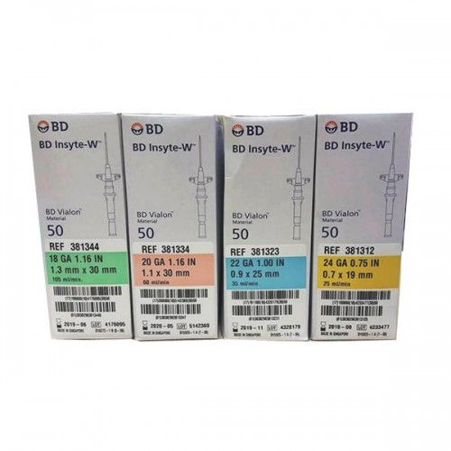 BD INSYTE-W SIZE 18G,20G,22G,24G, sold per piece (BD Insyte Autoguard ...
