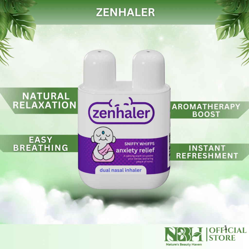 Zenhaler Double Hole Nasal Anxiety Relief Stress Relief Focus Boost ...