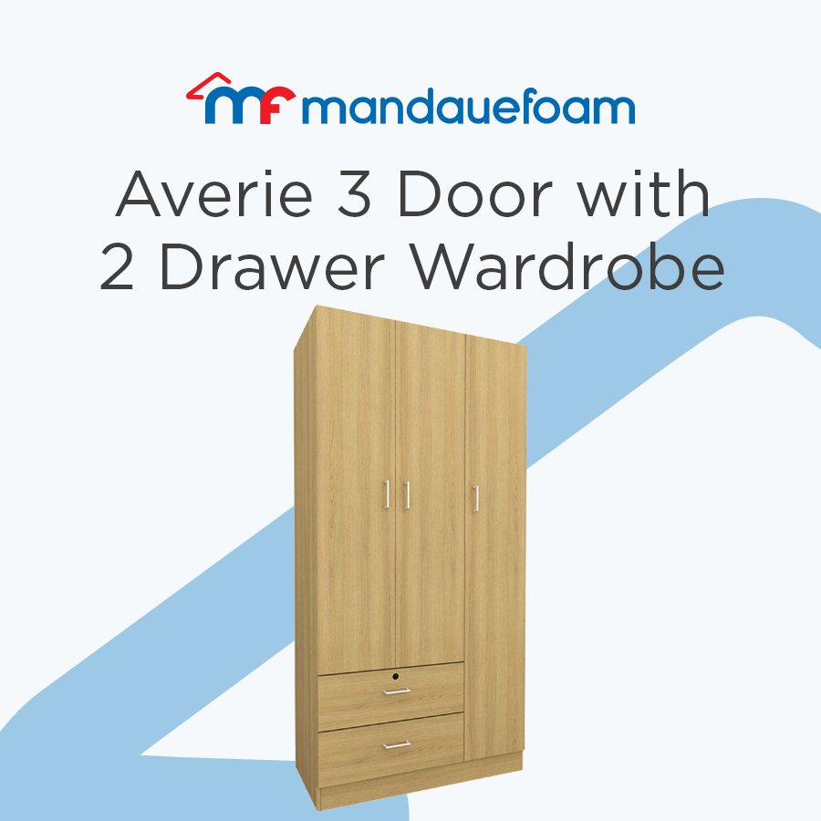 Mandaue Foam Averie 3 Door with 2 Drawer Wardrobe | Shopee Philippines