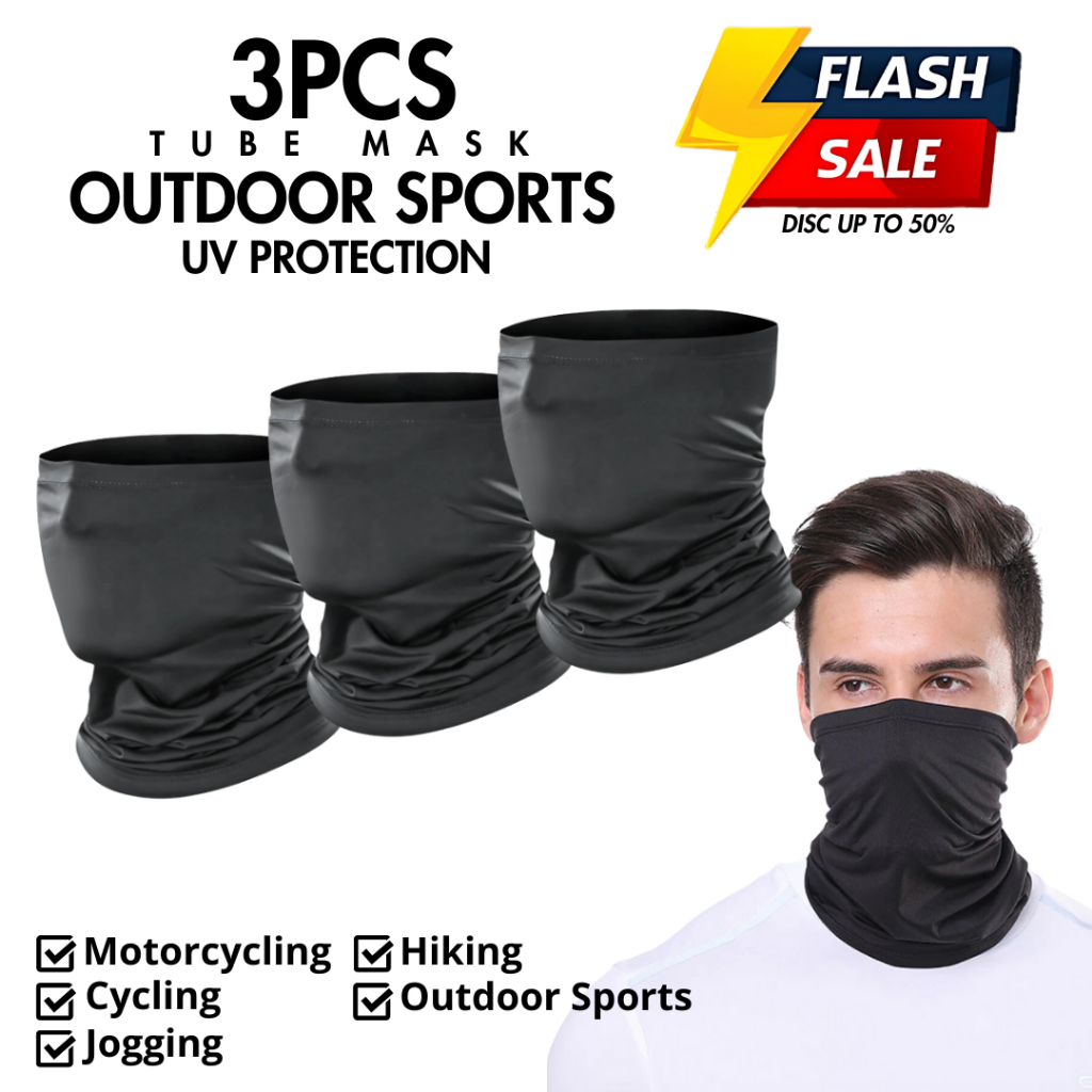 3pcs Tube Mask for Motorcycle and Outdoor Sports - UV Protection ...