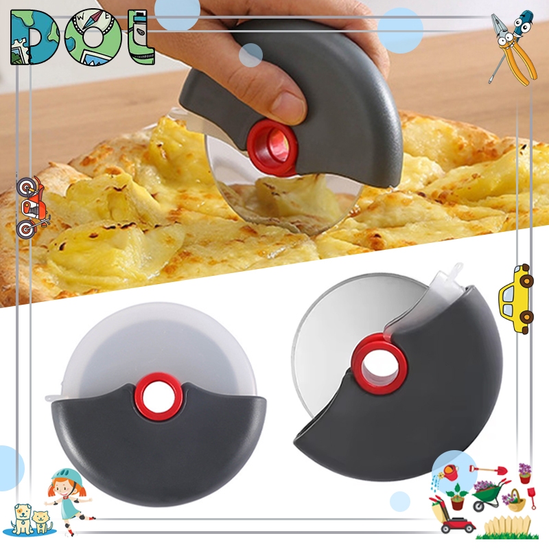Pizza Wheel Knife with Safety Guard Easy-to-Clean Stainless Steel for ...