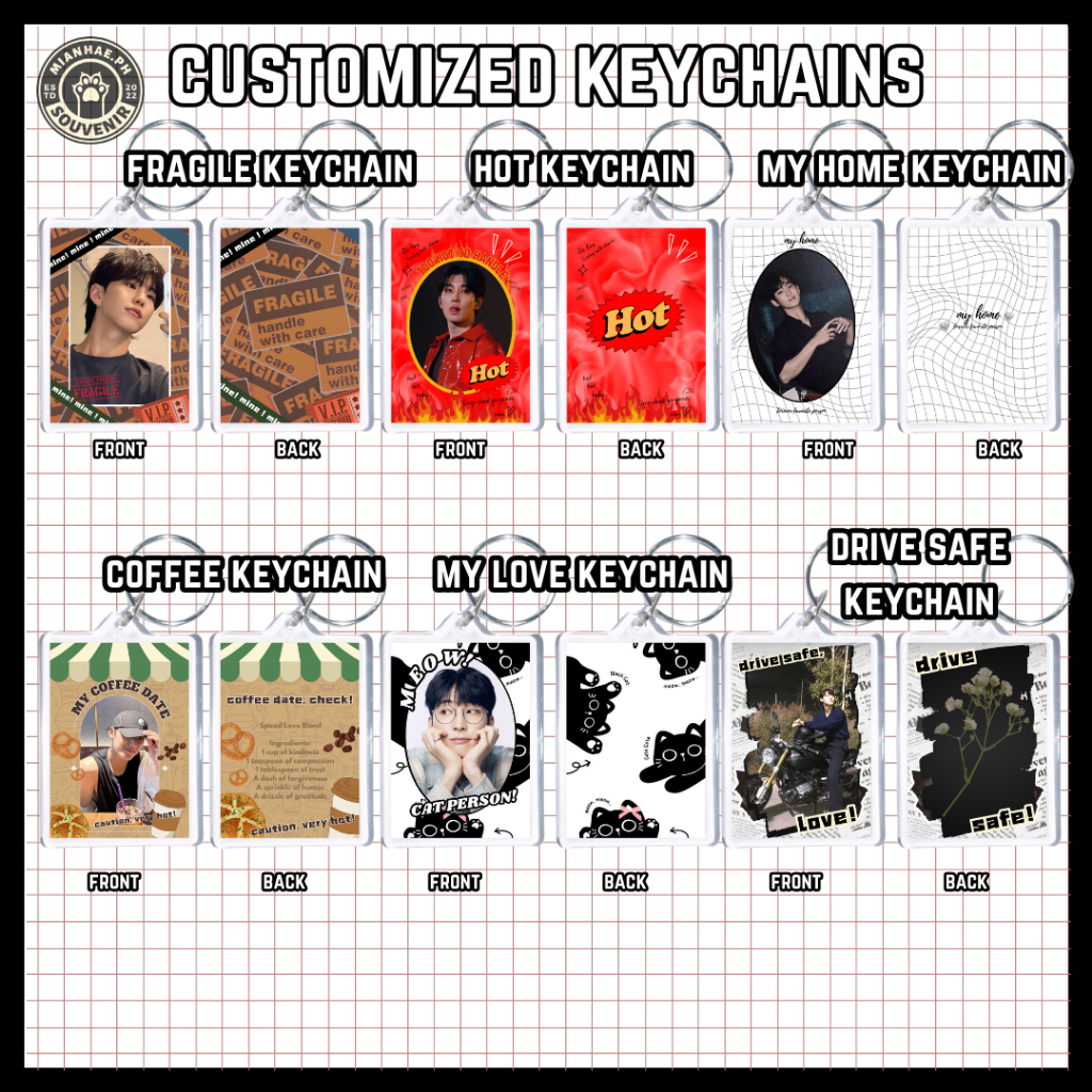 CUSTOMIZED KEYCHAIN WITH BORDERS TEMPLATE | Shopee Philippines