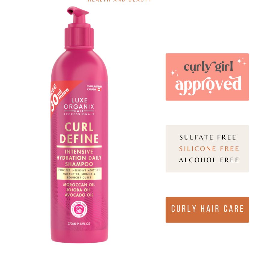 Luxe Organix Curl Define Intensive Hydration Daily Shampoo 270ml ...