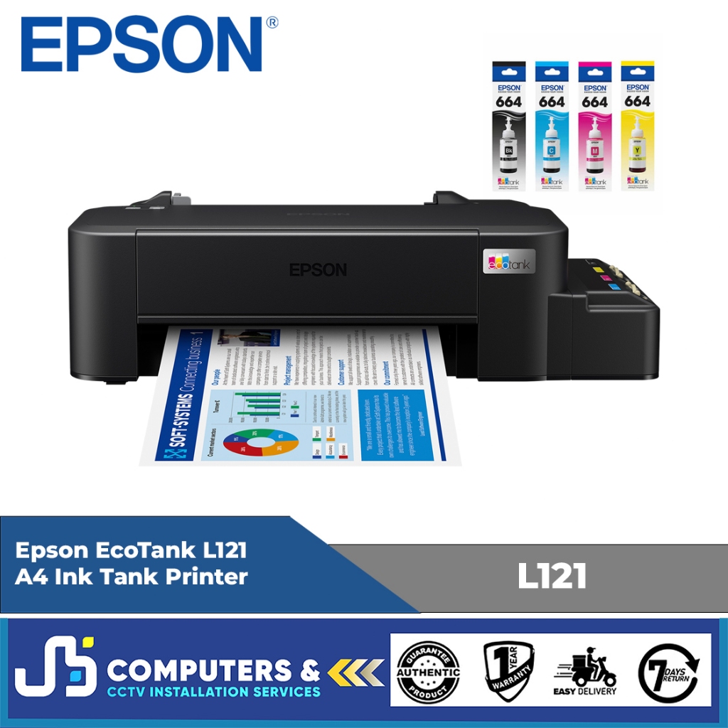 Epson EcoTank L121 A4 Ink Tank Printer | Shopee Philippines