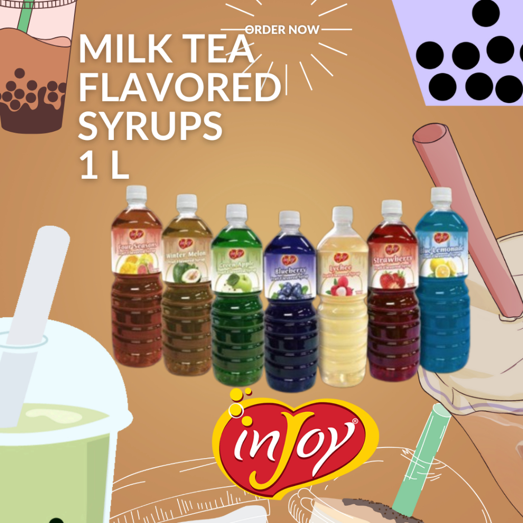 Injoy Flavored Syrups 1.3kg - Green Apple, Blueberry, Four Season ...