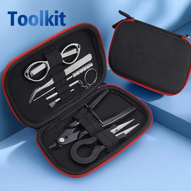 8PCS BLACKSMITH Tool Kit Mini Carry Bag Tweezers Pliers Brusher Wire ...