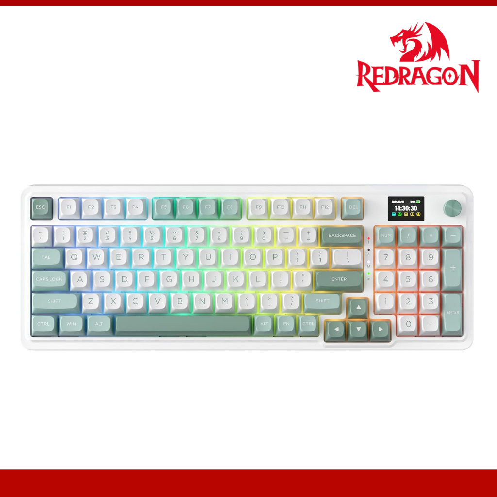 REDRAGON K719 Galatin Pro Tri-Mode with LCD Screen Gasket Mounted ...