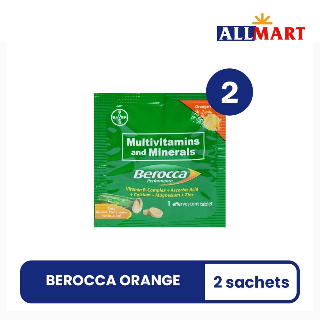 Berocca Orange 2 Sachets - AllMart Online Grocery | Shopee Philippines