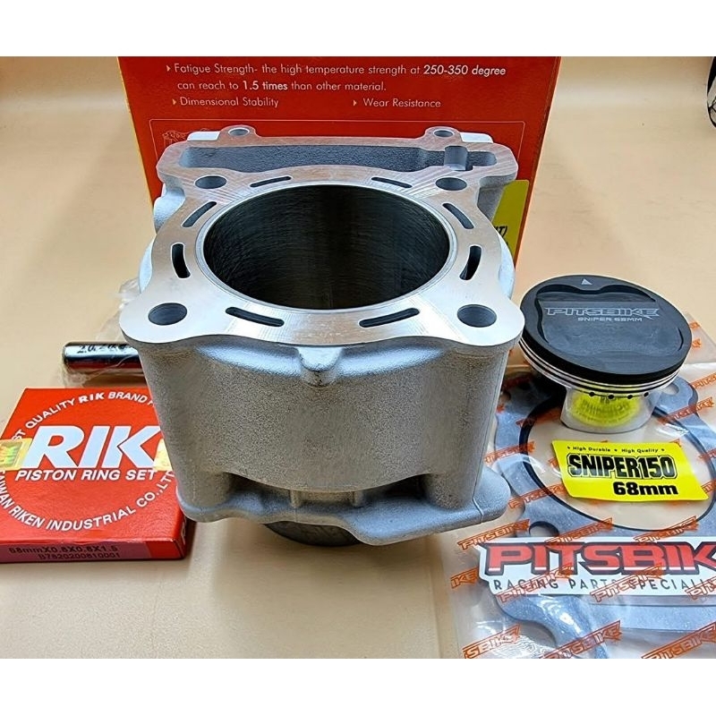 PITSBIKE SNIPER 150 65mm 66mm 68mm BORE KIT BLOCK CHROMEBORE CERAMIC ...
