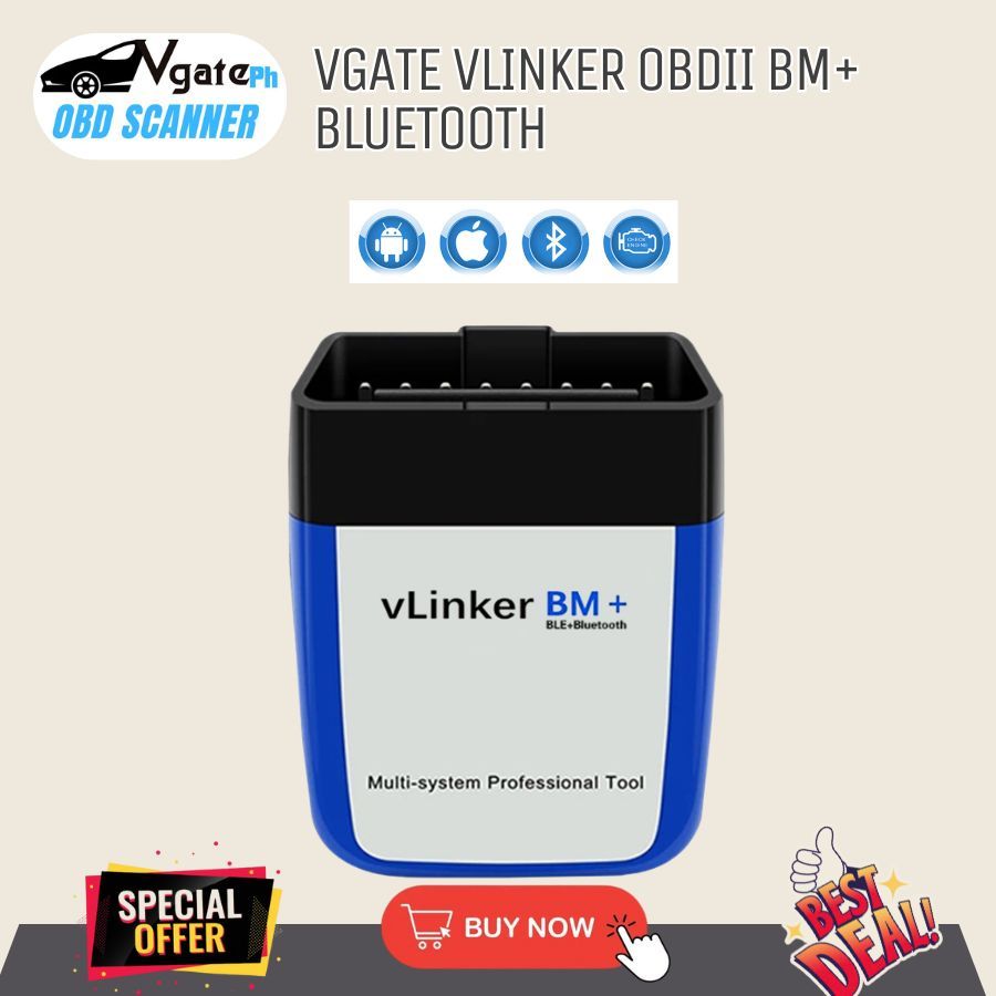Vgate vLinker BM+ OBD2 Bluetooth Scanner for BMW/Mini BimmerCode, Car ...