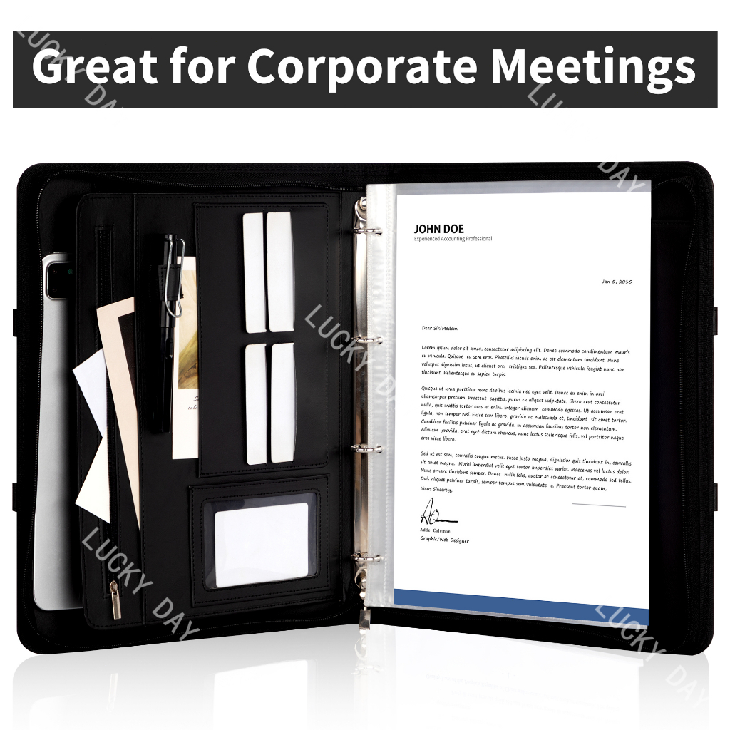 file organizer folder A4 Leather Portfolio Bag folder organizer for ...