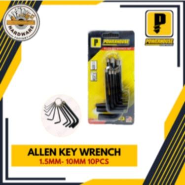POWERHOUSE ALLEN KEY WRENCH SET 10PCS 1.5MM 10MM | Shopee Philippines