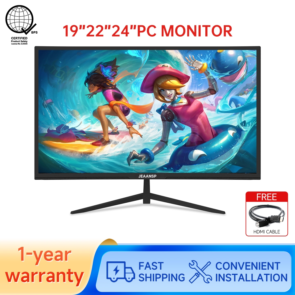 JEAANSP FHD 19/22/24 Inch Office specific Monitor Gaming Computer PC ...