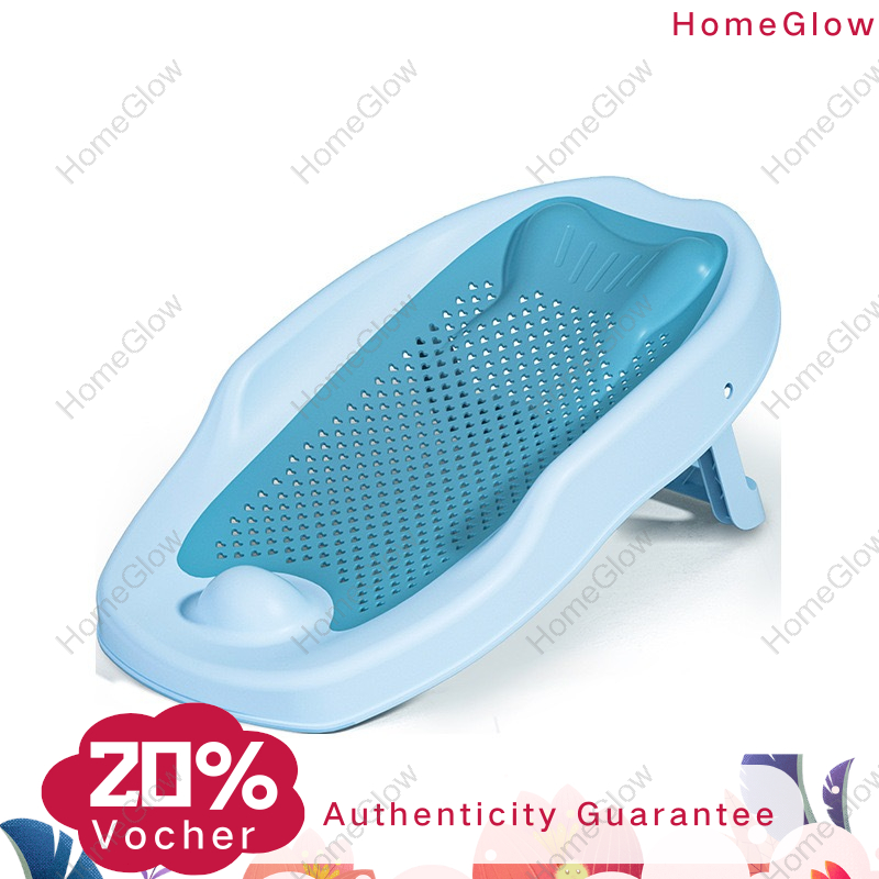 HomeGlow Shower Bathing Bed Anti-Slip Foldable Baby Bath Tub Net ...