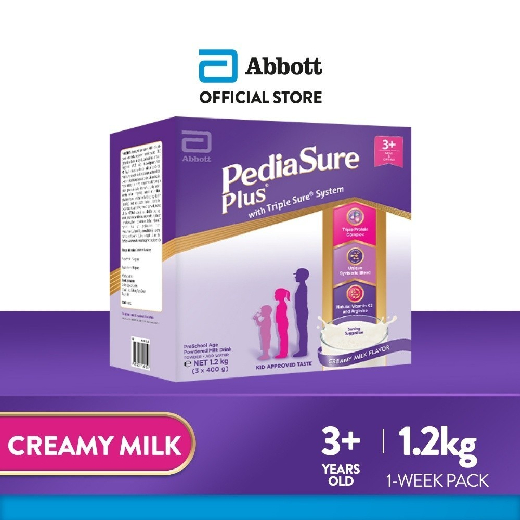 Pediasure Plus 3+ Creamy Milk 1.2kg for Kids Above 3 Years Old Powdered ...
