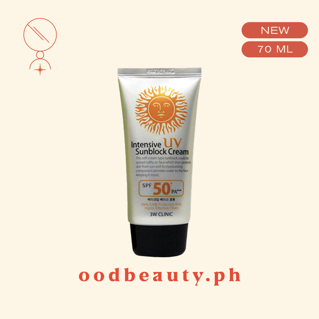 3W CLINIC Intensive UV Sunblock Cream SPF50 PA+++ (70ml) | Shopee Philippines