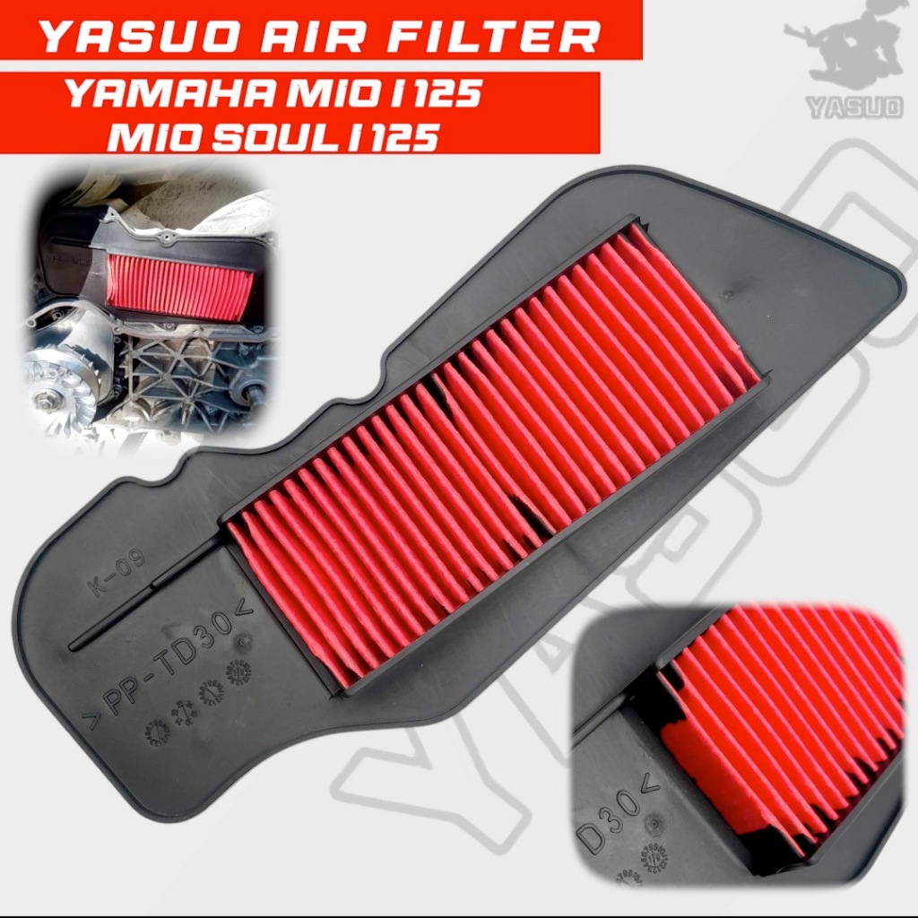 YASUO YAMAHA MIO I 125 MIO SOUL I 125 Air Filter High Flow Ordinary ...
