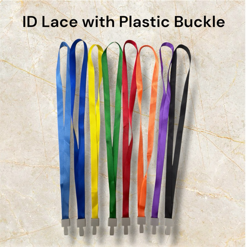 ID Lace with Plastic Buckle- ID lace Plain Lanyard | Shopee Philippines