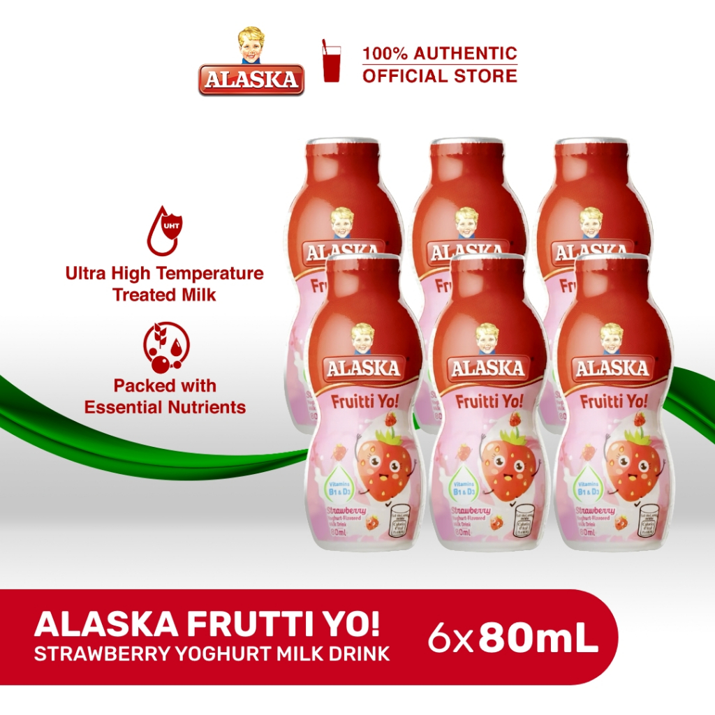 Alaska Yoghurt Strawberry Fruitti Yo! 80ml | Pack of 6 | Shopee Philippines
