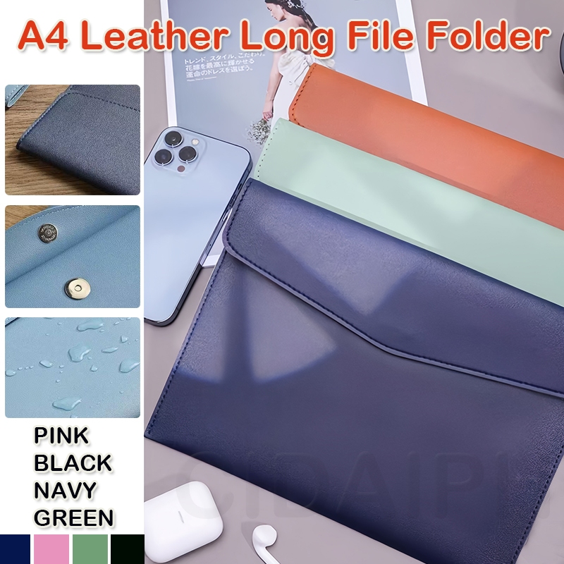 A4A3Expanding PU Leather Long File Folder Waterproof Wear-Resistant ...
