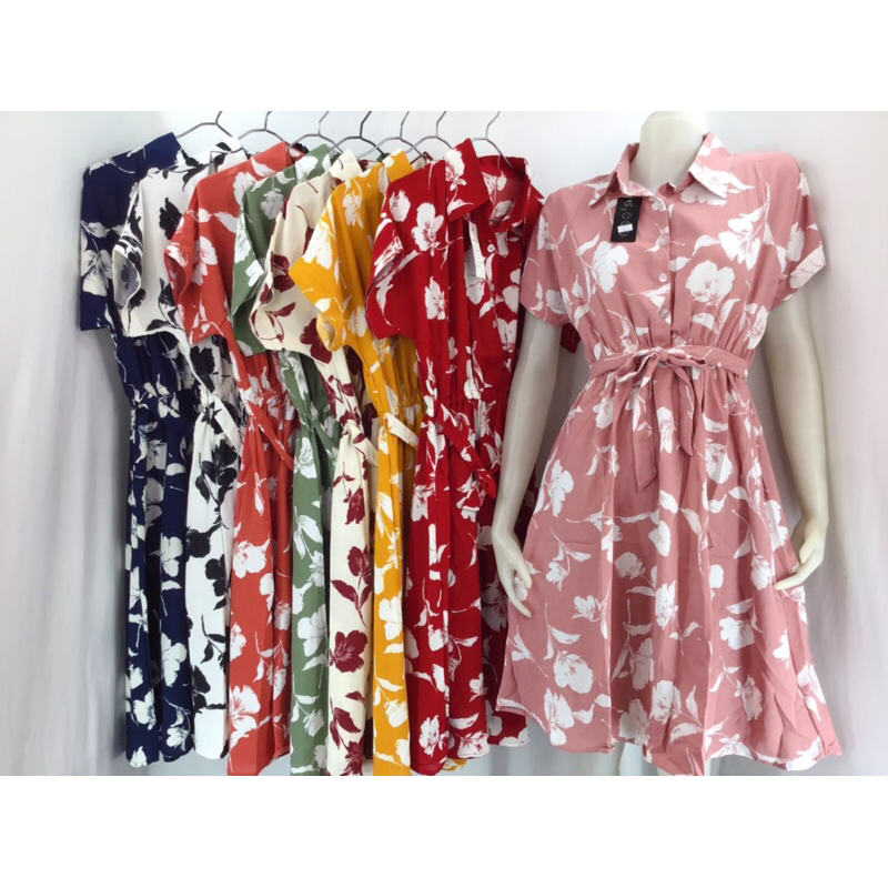 Sanyan s3 Bangkok Midi Dress Casual Short Sleeve Printed Dress Summer ...