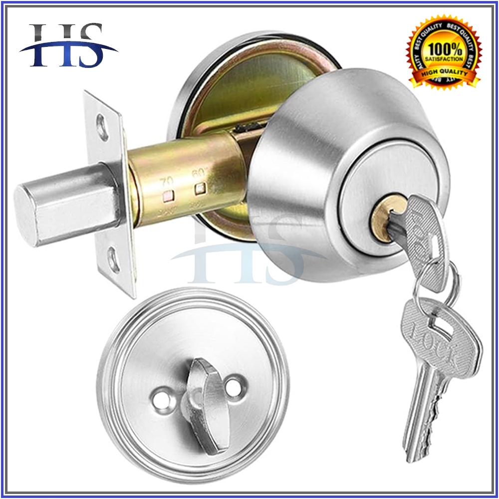 HS High Security Single Cylinder Deadbolt Lock Entrance Lockset ...