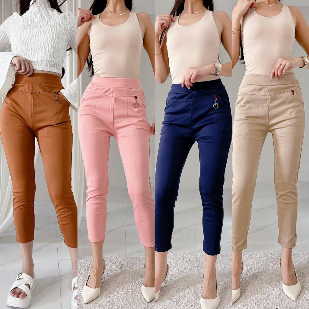 EMILY Ladies Slim Fit Style Trouser With Two Pocket | Shopee Philippines