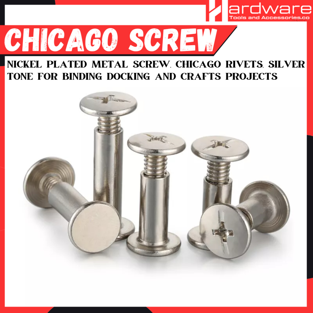 Flat Head Chicago Screw Back Rivets Book Binding Screw Connecting Screw ...
