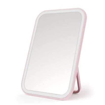 Miniso Square Led Table Mirror (Pink) | Shopee Philippines