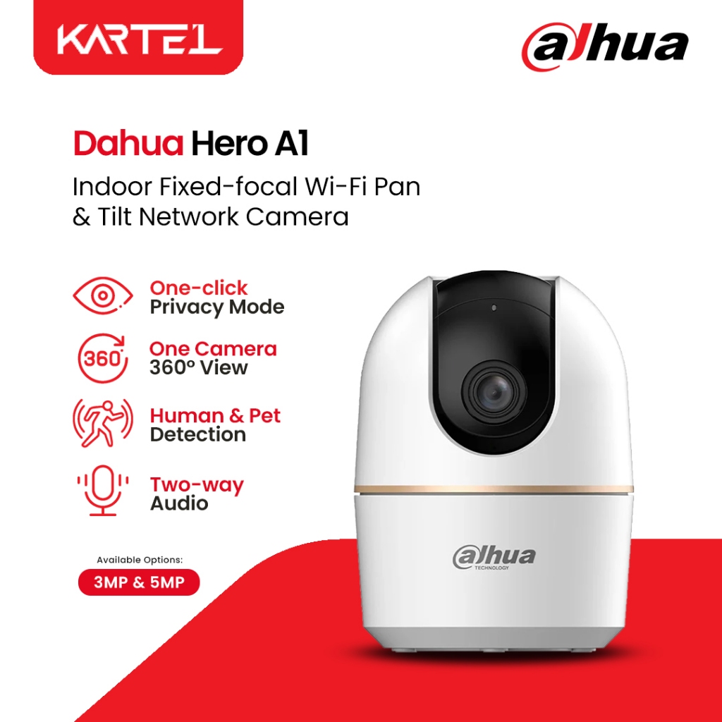 Dahua HERO A1 3MP | 5MP Indoor Fixed-focal Wi-Fi Pan & Tilt Network ...