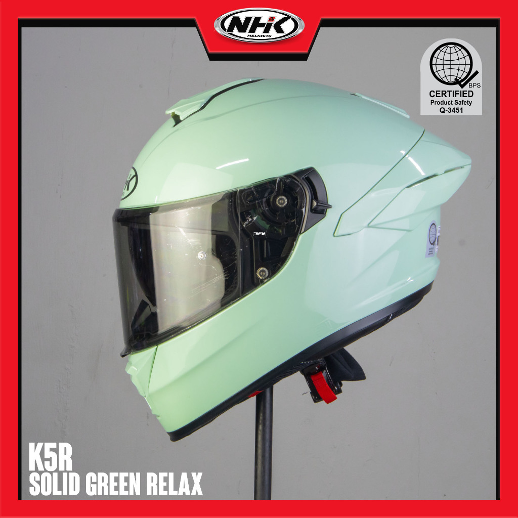 NHK Helmets K5R - Solid Green Relax Full Face Dual Visor Helmet | NHK Helmets | Shopee Philippines