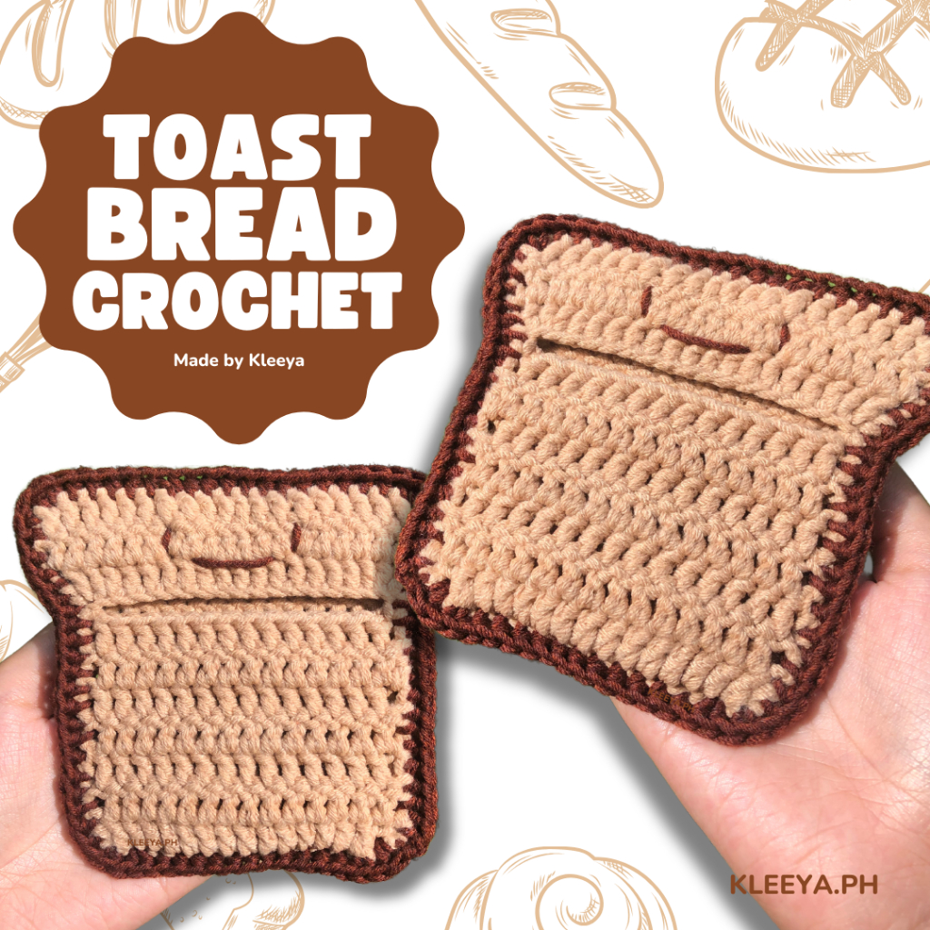 Kleeya Toast Bread Crochet Pouch | Shopee Philippines