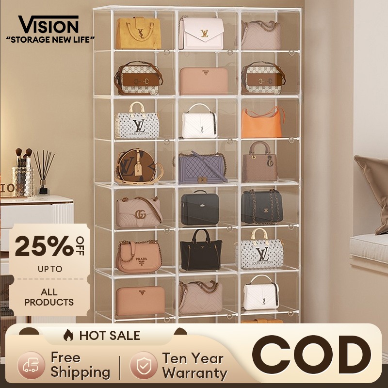 VISION Bag Organizer storage Transparent Bag Cabinet Organizer ...