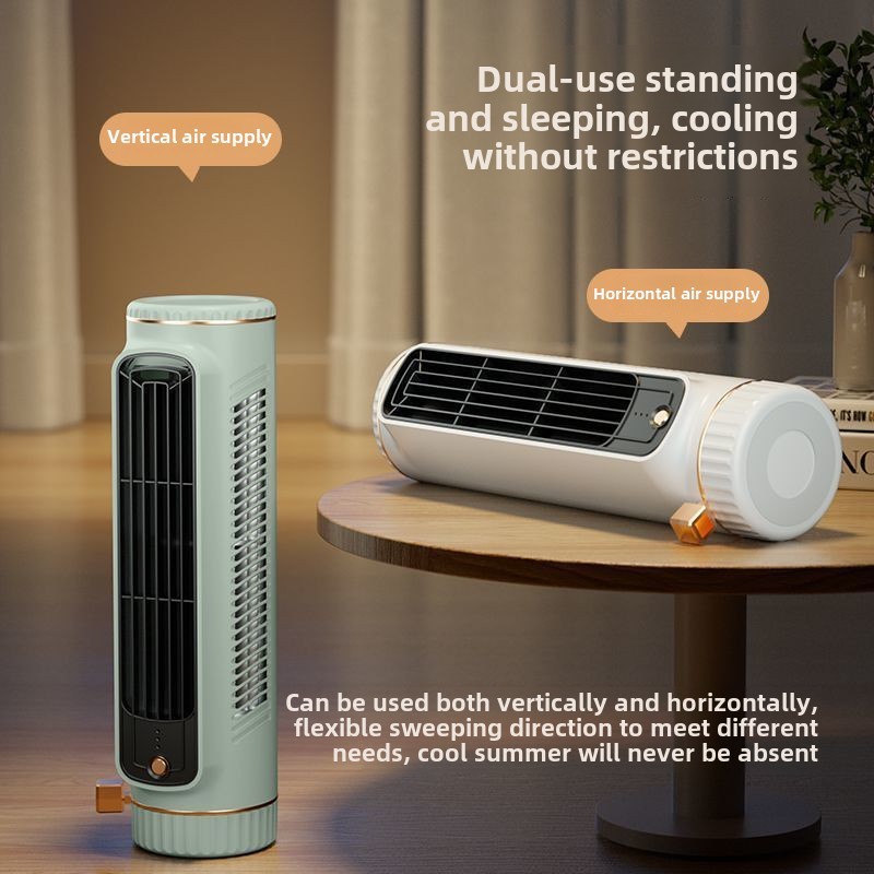 Tower Desk Fan, Quiet Portable Bladeless Fan with 3 Speeds ...