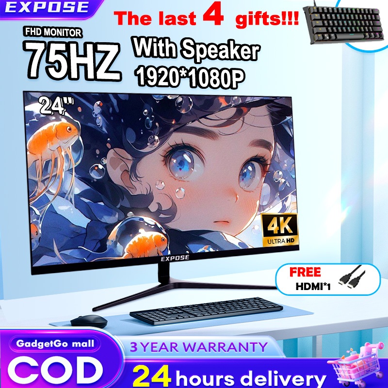 Expose 24 Inch Monitor 27 Inch 75Hz/165Hz IPS 1080P Gaming Monitor ...